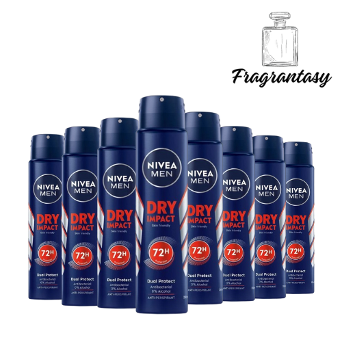 NIVEA MEN Dry Impact Anti-Perspirant Deodorant Spray ( Pack of 8 ) 250ml | Fragrantasy LTD